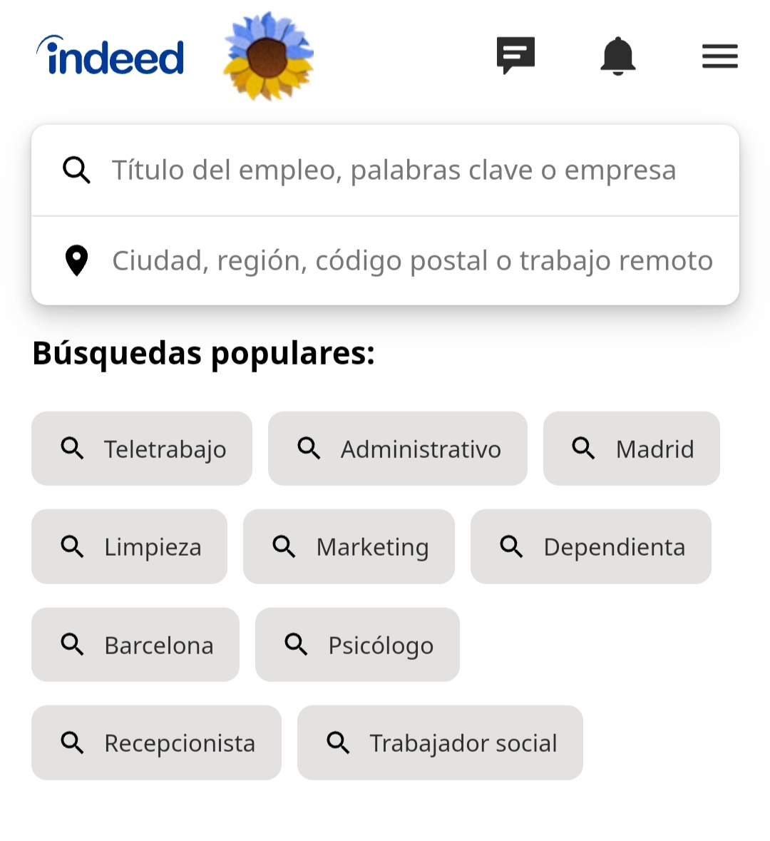 Indeed para la búsqueda de trabajo